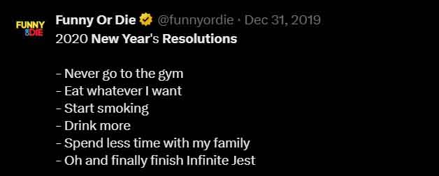 50 Funny New Year Resolutions to Kickstart the New Year